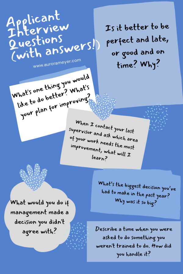 Applicant Interview Questions (with answers!) – Dispatches from the Castle